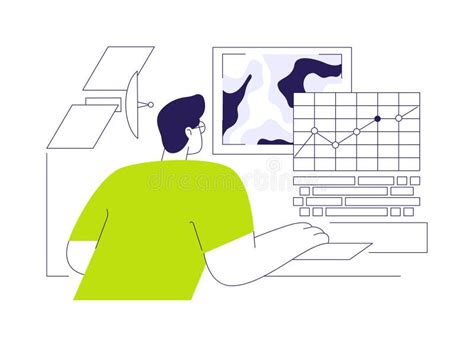 Satellite Data Analysis Abstract Concept Vector Illustration Stock Illustration Illustration