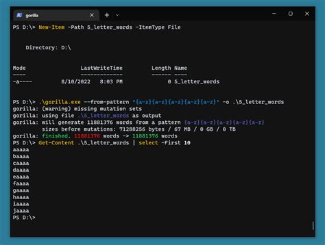 GitHub D Rckh Gorilla Tool For Generating Wordlists Or Extending An Existing One Using Mutations
