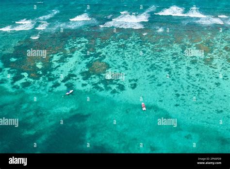 The Mesoamerican Barrier Reef System As Seen From A Plane In Belize