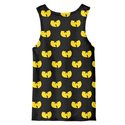 Rap Group Wu Tang Clan Logo Pattern Black Singlet