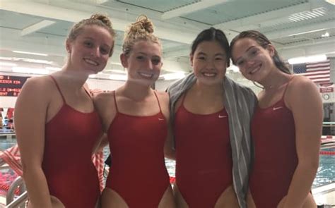 High School Girls Swim Team Swimming