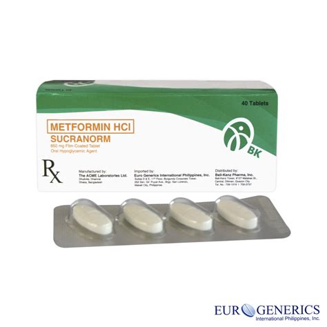 Sucranorm 850mg Eurogenerics