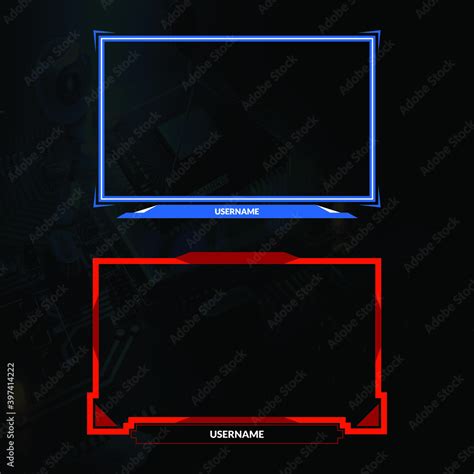 Twitch Facecam Border For Twitch Live Streamers Stock Vector Adobe Stock