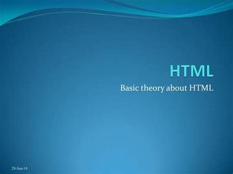 Basic Introduction Of Html Tags Ppt