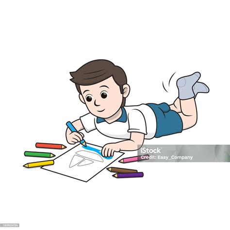 색칠공부를 하는 아이의 사진과 함께 어린이 활동 색칠 공부 북 페이지의 컬러 벡터 일러스트 아이에 대한 스톡 벡터 아트 및 기타 이미지 Istock