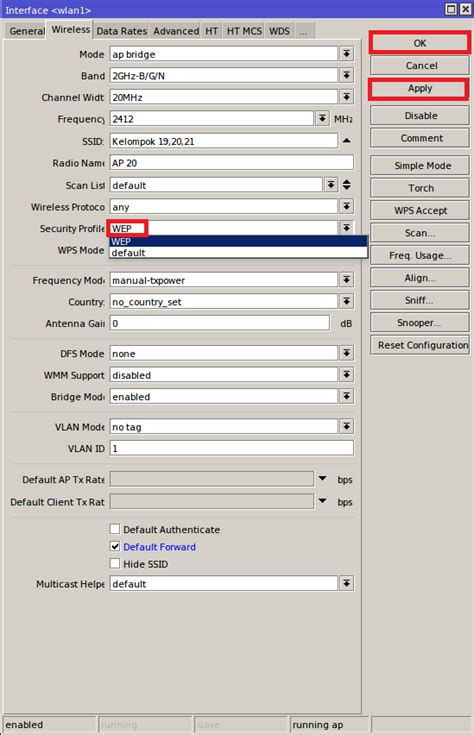 Konfigurasi Wep Encryption Dan Wpa Encryption Pada Mikrotik