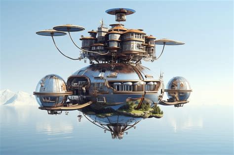 Premium Ai Image 3d Rendering Futuristic Sci