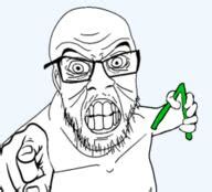 Soybooru Post 110923 Angry Glasses Meta Low Resolution Pointing