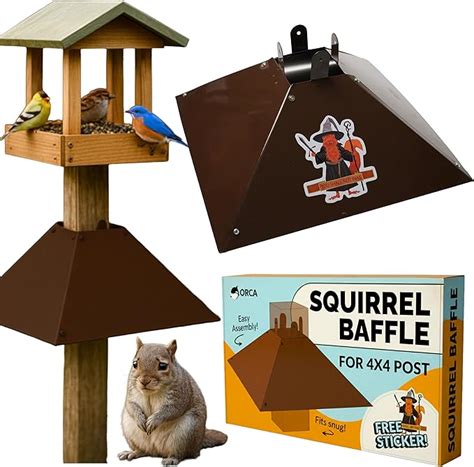 Squirrel Baffle For 4x4 Post Metal Bird Feeder Squirrel