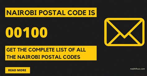Nairobi Postal Code Is 00100 Complete List 2025 [best]