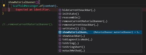 Flutter Material Banner Widget Geeksforgeeks