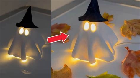 Diy Clay Ghost For Halloween Diy Joy