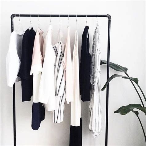Black And White Basics Minimalist Closet Black Clothing Rack