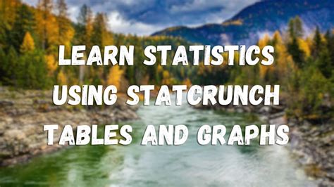 Learn Statistics Using Statcrunch Tables And Graphs Youtube