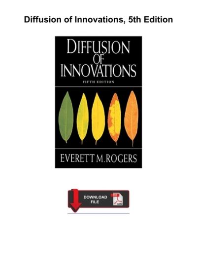 Pdf Read Online Diffusion Of Innovations Th Edition