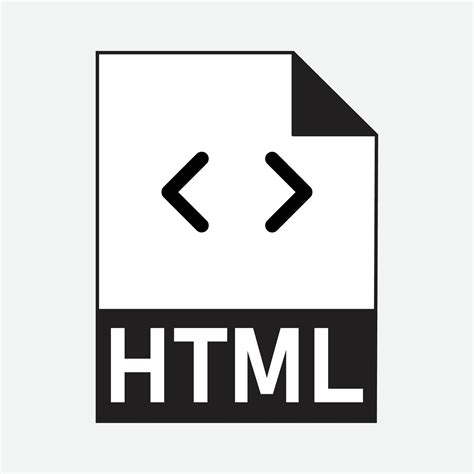 HTML File Formats Icon Vector Free 20126597 Vector Art At Vecteezy