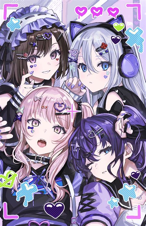 Shinonome Ena Asahina Mafuyu Akiyama Mizuki And Yoisaki Kanade Project Sekai Drawn By