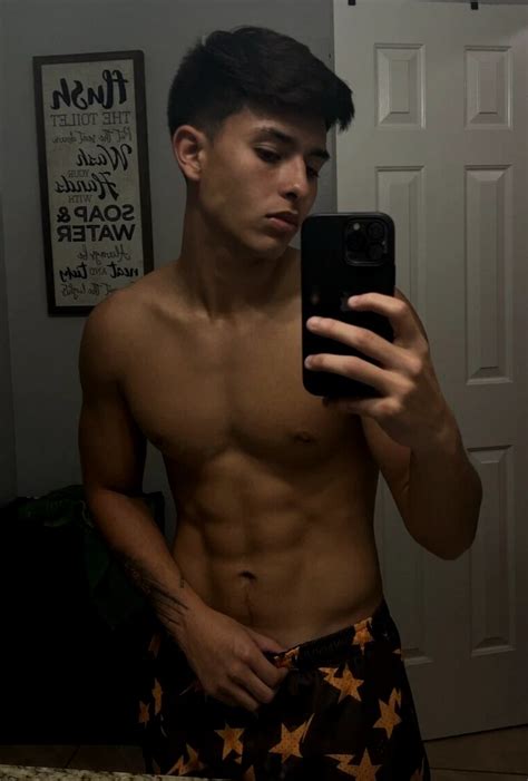 Guy Mirror Selfie Abs