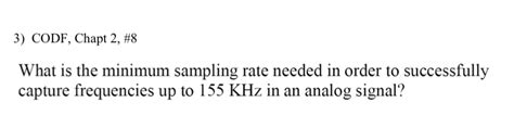 solved 3 codf chapt 2 8 what is the minimum sampling
