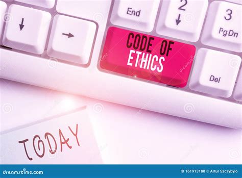 Conceptual Hand Writing Showing Code Of Ethics Business Photo Text