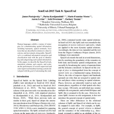 Semeval 2015 Task 8 Spaceeval Acl Anthology
