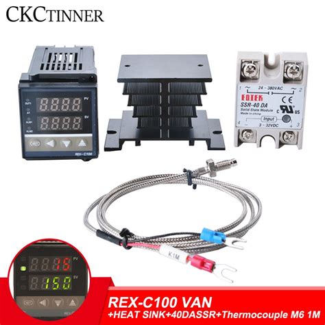 Rex C100 Digital Rkc Pid Thermostat Temperature Controller Digital Rex C100 40a Ssr Relayk