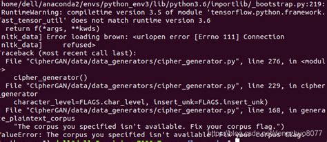 问题处理： Nltkdata Error Loading Brown ： Urlopen Error Errno 111 Connection Refused Csdn博客