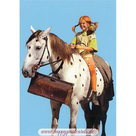 Postkarten Pippi Langstrumpf Pippi Langstrumpf Reitet Auf Pferd