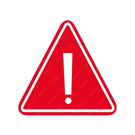 Premium Vector A Triangular Warning Symbol With An Exclamation Mark