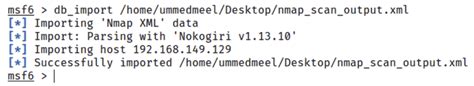 Использование результатов сканирование Nmap в Metasploit