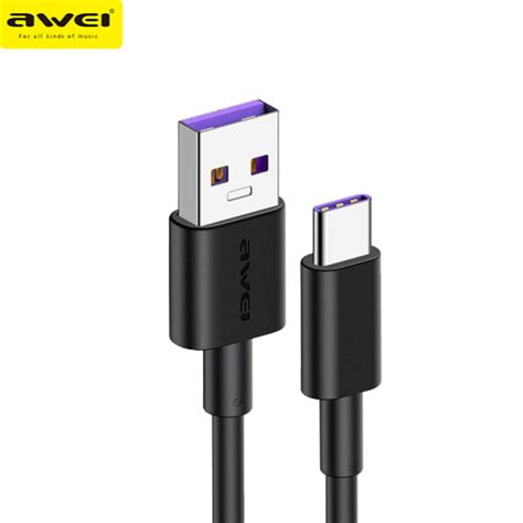 Awei CL 77T 5A Fast Charging Cable USB To Type C 40W Data USB C Cable Daraz Com Bd