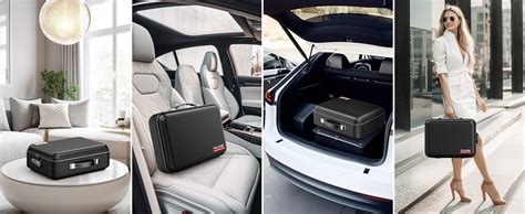 Colcase Fireproof Document Folder Hard Fireproof Waterproof Document Box With Lock