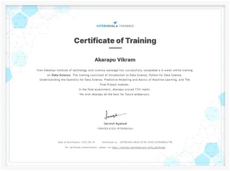 data science training certificate of completion pdf