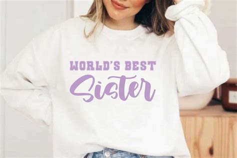 Worlds Best Sister Svg T Shirt Design Graphic By Retro Svg Shirt