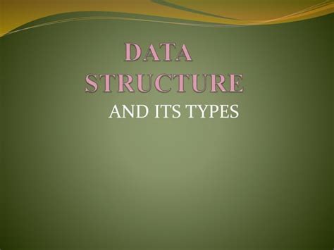 Data Structure Ppt