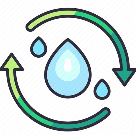 Water Recycle Drop Reuse Water Recycling Ecology Eco Icon