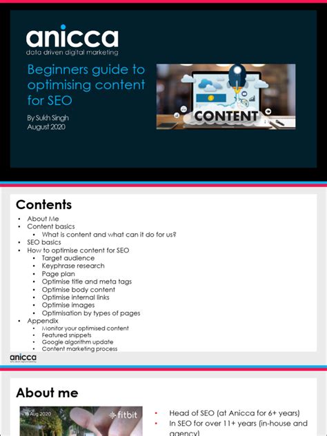 A Beginners Guide To Optimising Content For Seo Webinar Pdf Search