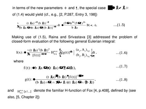 Ppt Some Theorem On Eulerian Integrals Of Multivariable H Function And Their Applications