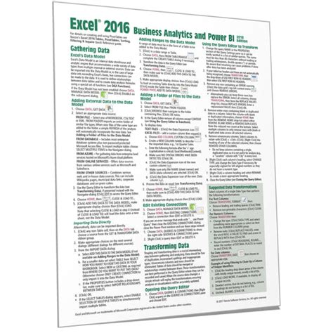 Excel 2016 Functions And Formulas Quick Reference — Beezix