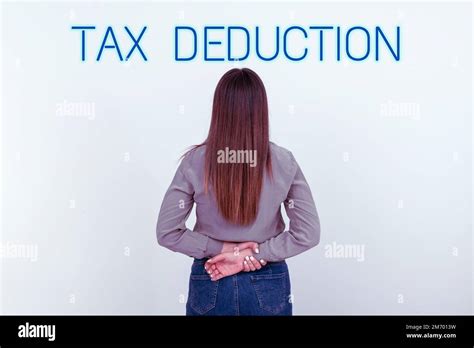 Sign Displaying Tax Deduction Business Showcase Amount Subtracted From