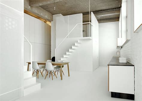 Loft Apartment With Super Thin Staircases By Adn Architectures