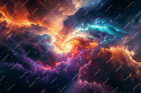 Visually Stunning Abstract Representation Of A Supernova Using Vibrant Colors And Dynamic Shapes