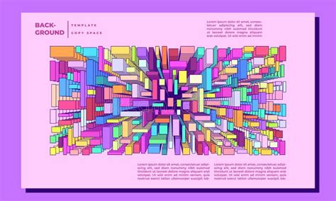 Abstract And Colorful Geometric Background Template Rectangular