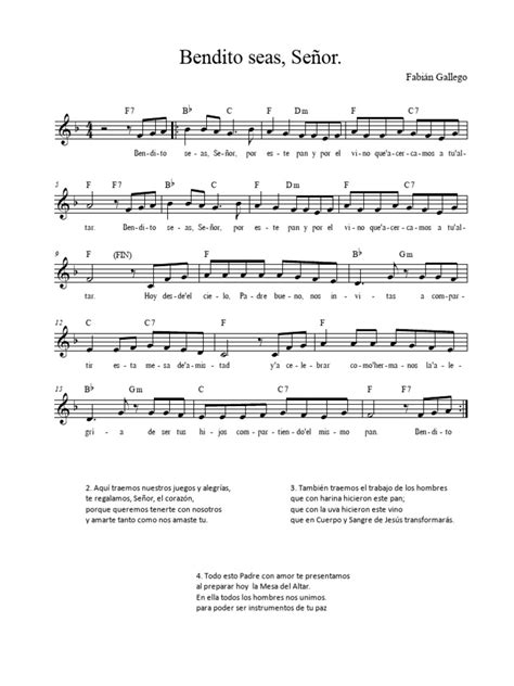 Bendito Seas Señor Fabián Gallego Pdf