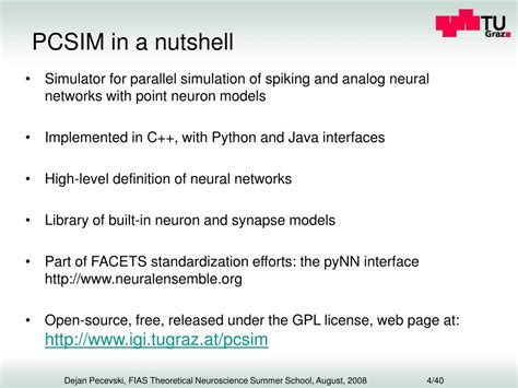 PPT Parallel Neural Circuit SIMulator PCSIM Tutorial PowerPoint Presentation ID