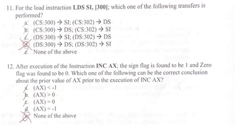 Solved 11 For The Load Instruction Lds Si 300 Which One
