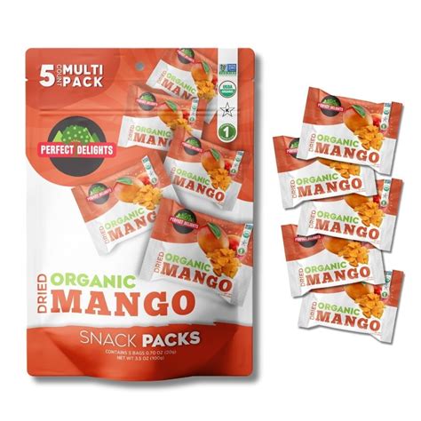 Perfect Delights Organic Snack Pack Sun Dried Mangoes On The Go
