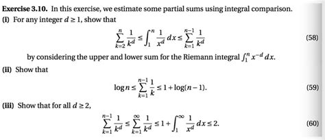 Solved Exercise 310 In This Exercise We Estimate Some Partial Sums