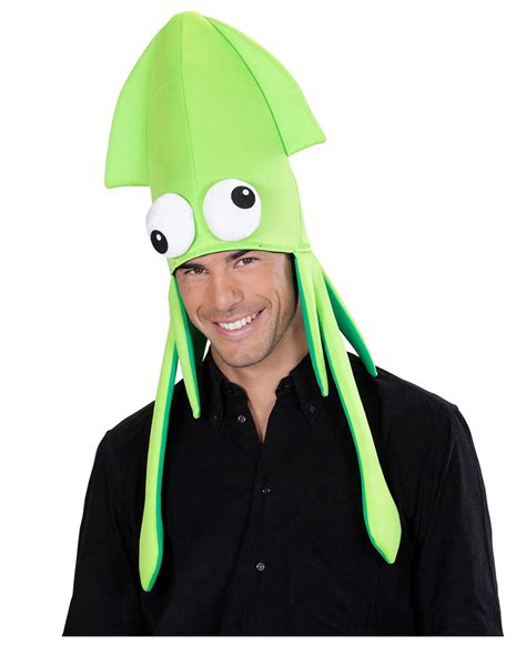 Cuttlefish Hat Green Carnival Cap Horror