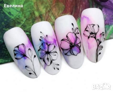 12 бр Акварелни бои за рисуване върху маникюр нокти в Продукти за маникюр в гр София